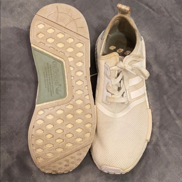 adidas | Shoes | Adidas Nmds Size 9 Can Fit 95 White Blue | Poshmark